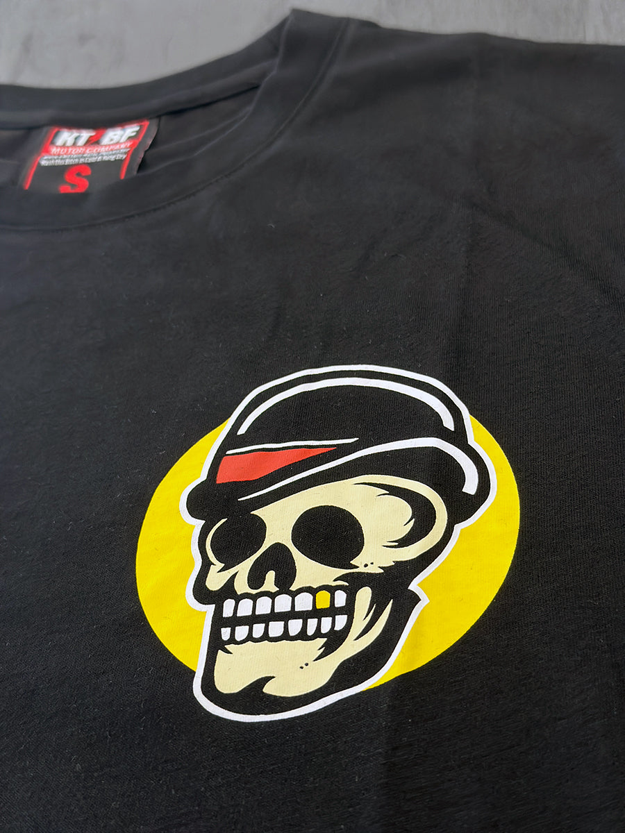 KTBF® Burn Your Fear T-Shirt - Fearless Skull in Derby Hat Design ...