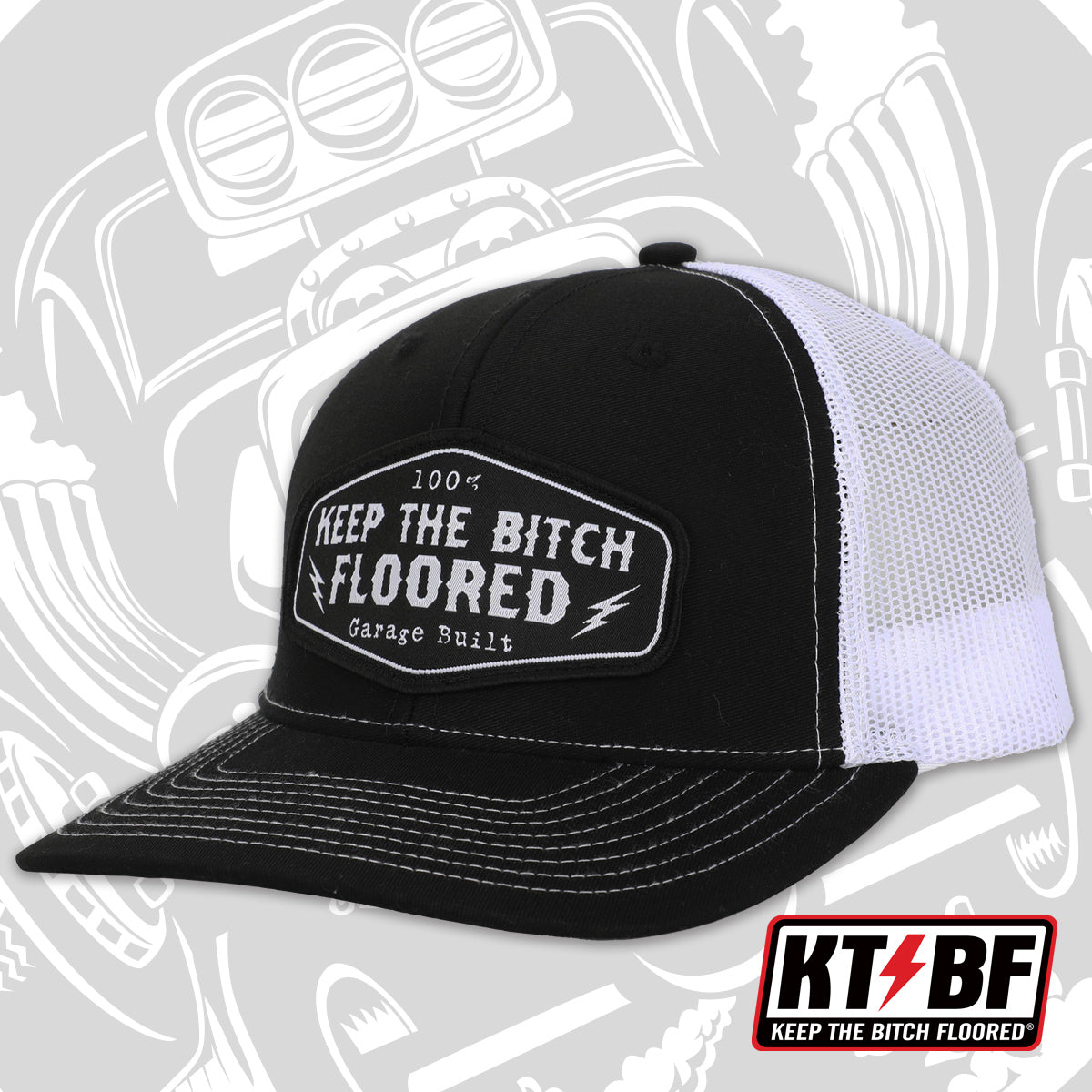 KTBF Black/White Snapback – KTBF™ | Keep The Bitch Floored® | Fuel It ...