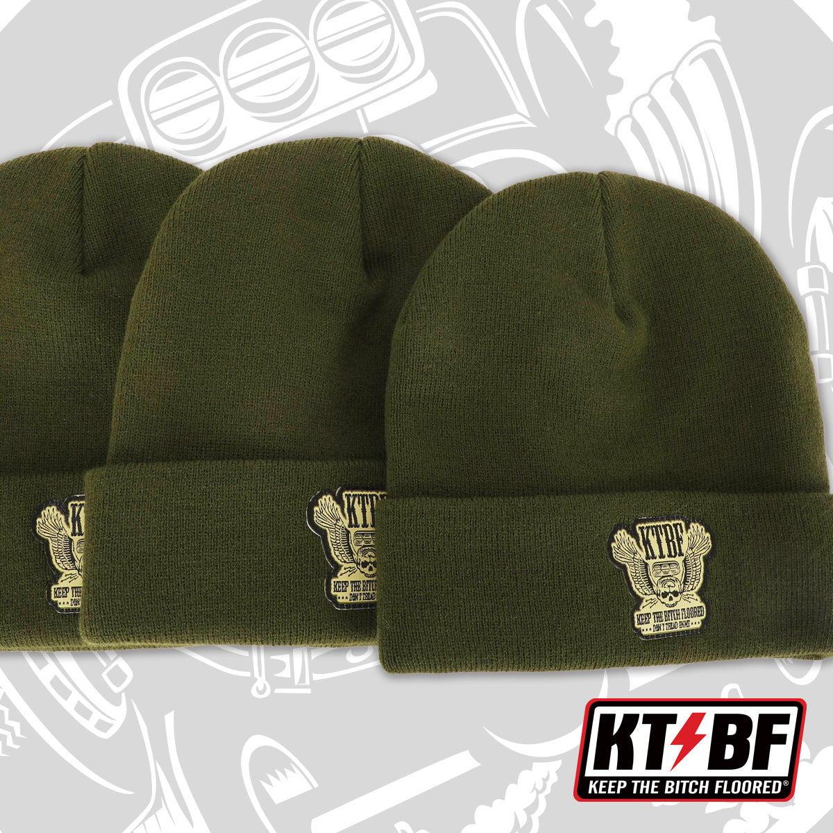 KTBF "Military" Stocking Hat – KTBF™ | Keep The Bitch Floored® | Fuel ...